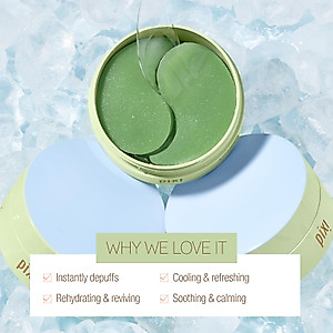 Pixi DetoxifEYE Depuffing Hydrogel Under-Eye Patches, Hyaluronic Acid, Gold & Caffeine Eye Patches For Under Eyes, Hydrate Eye Area, 30 pairs, 60 Patches