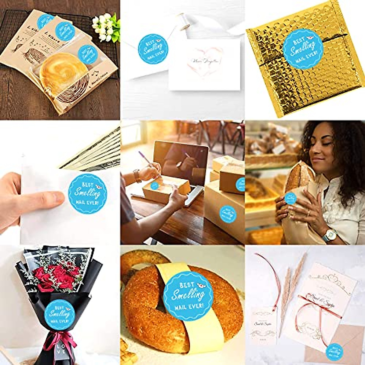 Best Smelling Mail Ever Sticker 1.5 Inch Happy Mail Envelope Labels - Decorative Sealing Labels 500Pcs Happy Mail Stickers for Christmas Gifts,Small Business,Package,Boutique Shipping Supplies