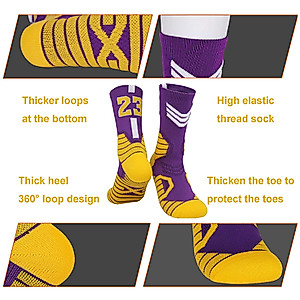 Bingfone 3 Pairs Basketball Socks,Compression Socks,Athletic Socks,Sport Socks for Men & Women,Running,Climbing (SET)