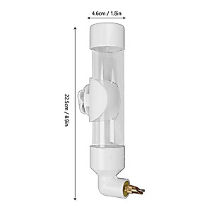 VINGVO Bird Automatic Drinking Device, Bite Pin Spout Bird Drinking Water Bottle Large Capacity Safe for Small Medium Large for Bird Cage Accessories (White)