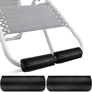 Qunclay 4 Pcs Zero Gravity Chair Cushion for Foot Rest Lounge Chair Folding Antigravity Recliners Footrest Black Cushion for Outdoor Lawn Patio Camping Chairs Folding Loungers Anti Gravity Recliners