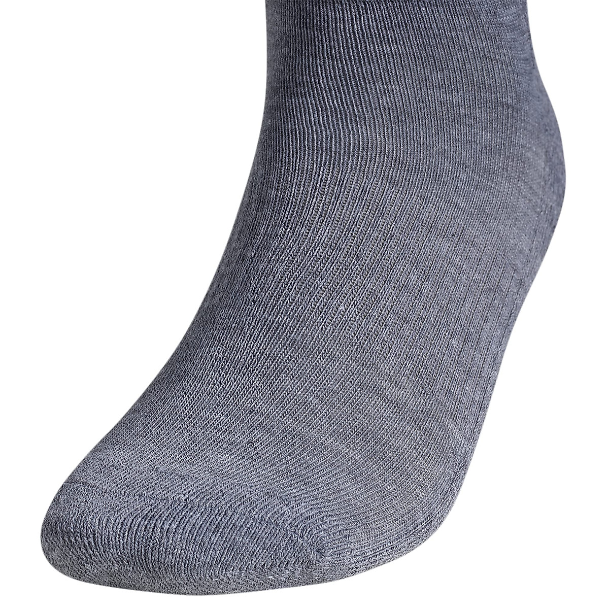 adidas Men's Athletic Cushioned Low Cut Socks with Arch Compression for a Secure fit (6-Pair), Heather Grey/Black, XL
