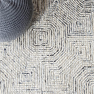 Safavieh Aspen Collection 9' x 12' Grey/Beige APN286F Handmade Boho Wool Area Rug