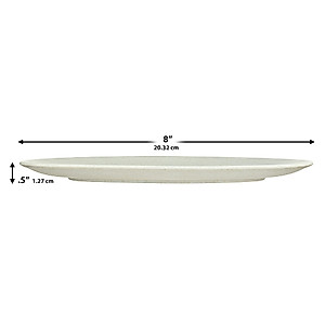 Bamboo Plates - Set of 6-8 Inch Bamboo Kids Plates and Baby Plates - Bamboo Dinnerware for Children & Adults - BPA Free Dishwasher Safe Kids Dishes - Stackable Reusable Small Bamboo Toddler Plates