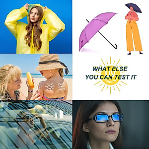 3-Pack UV Test Cards - Premium PVC UV-C Detection Cards with UVB/UVC Testing Stickers for Ultraviolet Radiation Monitoring