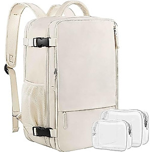 Sinaliy Large Travel Backpack for Women, 40L Carry On Backpack, 17 Inch Laptop Waterproof Casual Backpack, College Bookbag, Backpack for Women, as Person Item Flight Approved
