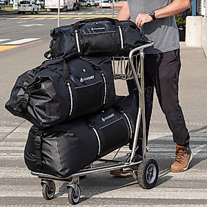 AquaQuest White Water Duffel - 100% Waterproof, Heavy Duty, Versatile, Comfortable - Durable Protective Dry Bag for Travel, Sport, Motorcycle, Boat, Fishing - 50 L, Blue