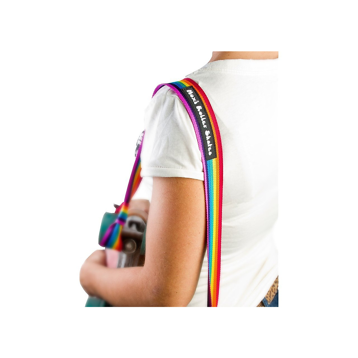 Moxi Roller Skate Leash - Fashionable Transport Strap for Skates | Rainbow