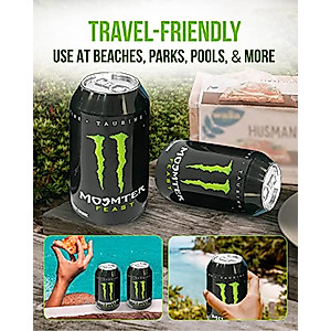 Skywin Silicone Can Sleeve (3 Pack) - Can Cover can Hides Can by Disguising it as a Can of Soda (Momster 3pk 12oz)