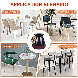 2023 New Chair Leg Floor Protector Chair Sliders Floor Protector Rubber Chair Leg Protectors for Hardwood Floors Felt Furniture Pads Silicone Caps 16Pack Black Extra Small (Fit:0.5"-0.7")
