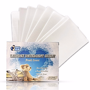 Super Wow Laundry Detergent Sheet - Fresh Scent - No Plastic Jug up to 72 Loads, Liquidless