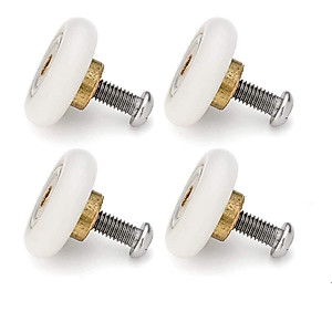 4 Sets Shower Door Rollers Runners Wheels Replacement Part Bathroom Glass Shower Sliding Door - 19mm x 5mm