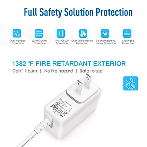 6V Power Charger Cord for HelloBaby HB32 HB28 H24 HB32RX RJ-AS060600U003, DXR-5 Breg D0660 Baby Monitor Charger, GPX PC308B PC332B PC108B PC800 Portable CD Player Power Supply AC Adapter, 6.6 ft