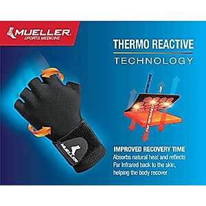 Mueller Sports Medicine Arthritis Compression Glove, Hand and Wrist Support, Fits Right or Left Hand, for Men and Women, Black, S/M