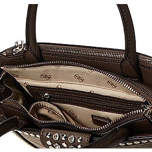 GUESS Logo Bling Society Satchel, Latte