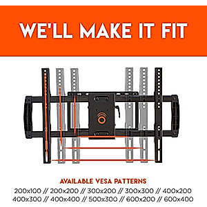 ECHOGEAR Full Motion Articulating TV Wall Mount Bracket for TVs Up to 75" - Extends from The Wall 16" with Smooth Swivel & Tilt - Simple 3-Step Install