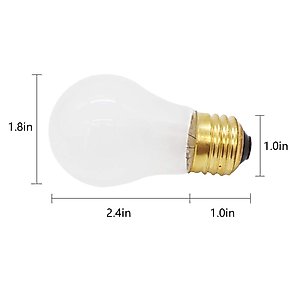 AMI PARTS 8009 Bulb 40w 130v E26 Replacement Light Specially Designed to Withstand Extreme Temperatures Often Used to Light The Inside of Refrigerators and Ranges (2pcs)