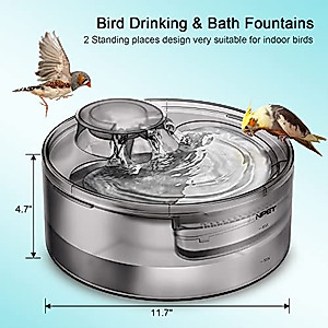 NPET DF10 Dog Water Fountain, 170oz/1.3Gallon/5L Large Automatic Pet Water Dispenser Dog Water Bowl with Cleaning Kit, Replacement Filter for Cat, Dogs, Multiple Pets