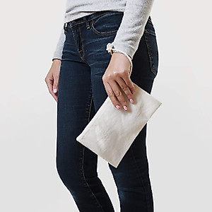 Sea Bags Recycled Sail Cloth Sea Glass Print Wristlet Zip Top Wristlet Clutch Zippered Wallet with Strap