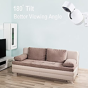 LEFXMOPHY Wall Mount Compatible for Blink Mini Pan-Tilt Mount for Ceiling Mounting Kit 180 Degree Adjustable (1PACK White)