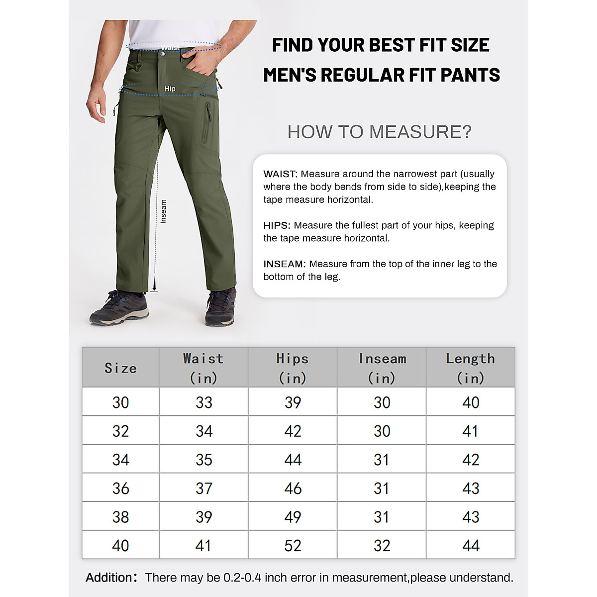 MAGCOMSEN Work Pants - Men's Tactical, Hiking, Quick Dry Military Cargo Pants - High Waisted, Army Green