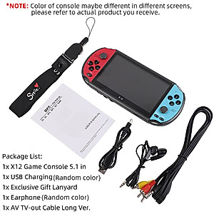 Handheld Game Console 5.1 inch Pro Retro Games Consoles Built-in Classic Games Rechargeable Battery Portable Style Game Consoles X12