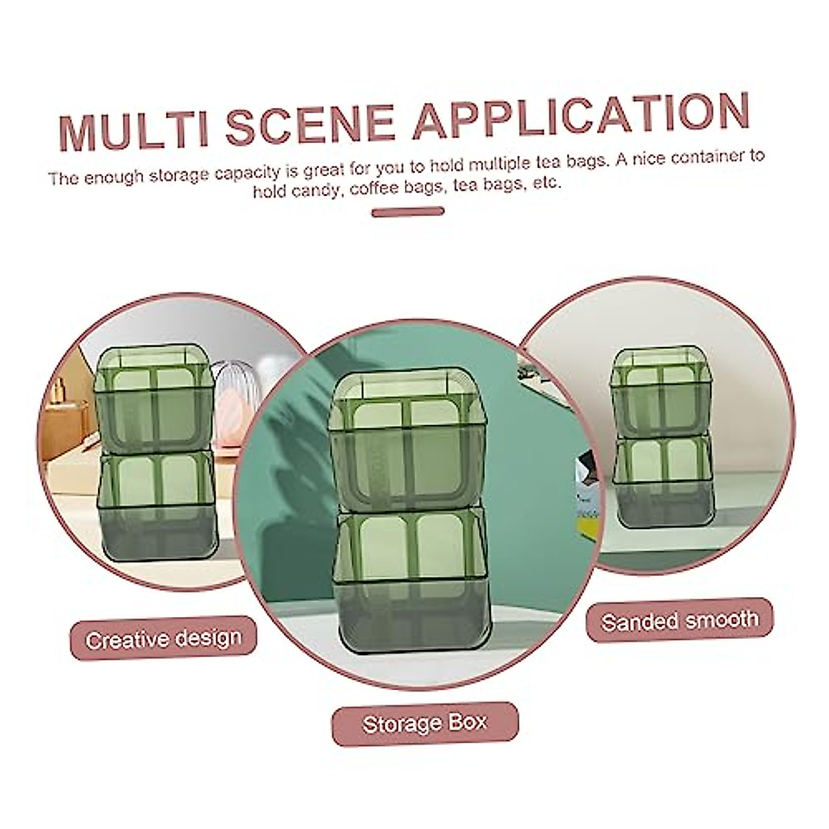 CIMAXIC Storage Box Tea Bags Storage Holder Teabag Shelf Tea Bag Holder Office Storage Shelves Holder Desk Top Organizer Shelf Tea Bag Rack Wall Tea Bag Container Instant