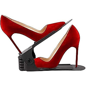 ZXY-NAN 10Pcs Shoe Slots Organizer Adjustable Shoe Stacker Double Deck Shoe Rack Holder Compatible with Closet Organization Home Yoga Studio Home Organization