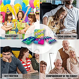 50 pcs Random Color Mini Squeeze Pop Bubble Fidget Sensory Toys, Mini Keychain Wrap Small Relieve Anxiety Stress Toy, Pop Bulk Silicone Classroom Prize for Kids Adult Party Gift