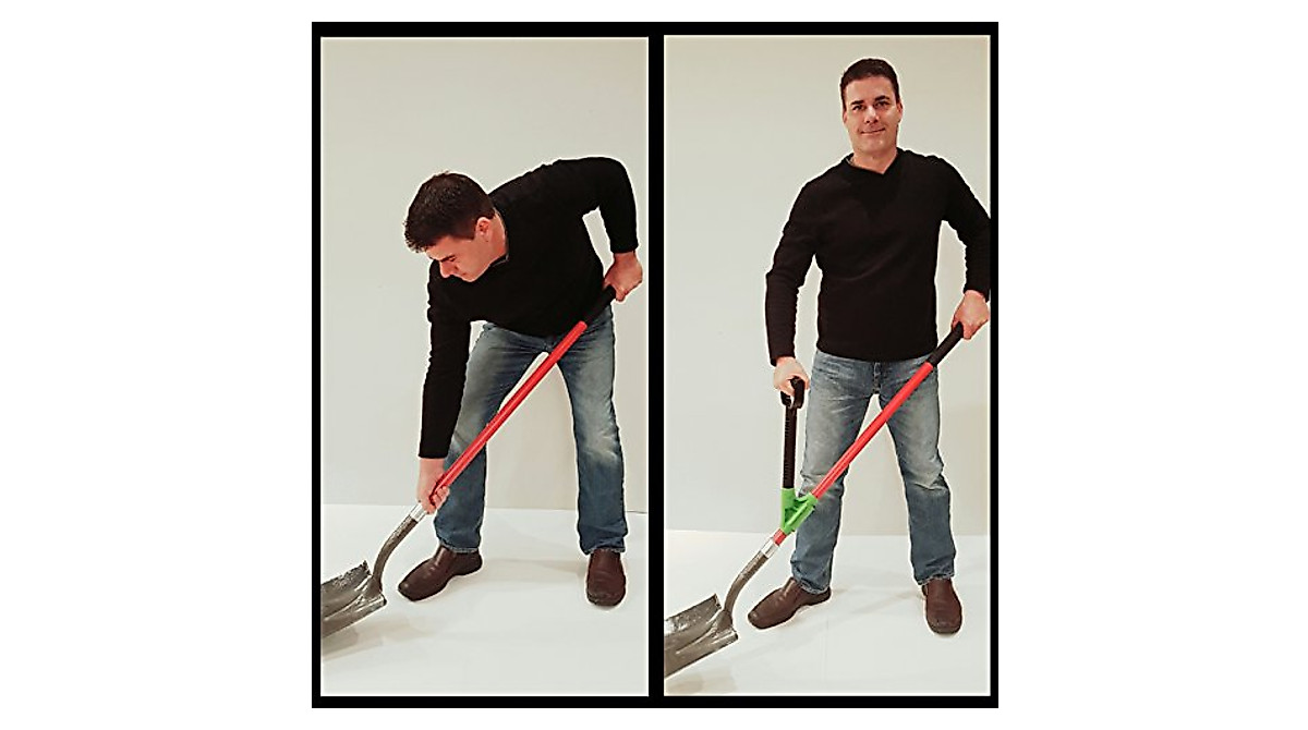 Rah Handle: Ergonomic Back-Saving Grip for Shovels & Tools