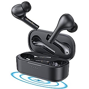 Hamlaem True Wireless Earbuds, Bluetooth Headphones with Immersive Sound, Wireless Charging Case, USB-C Quick Charge, 30-Hour Playtime, IPX8 Water Resistance, Touch Control and Noise Canceling Mics