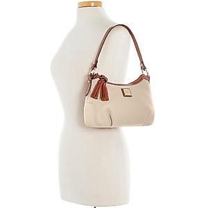 Dooney & Bourke Handbag, Pebble Grain Pouchette Shoulder Bag - Bone