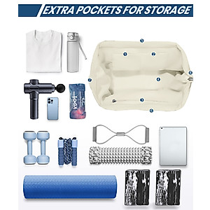 Ewedoos Yoga Bag Large Yoga Mat Bag Gym Duffle Bag Sports Tote Bag and Carriers Fits All Your Stuff for Yoga Travel Gym