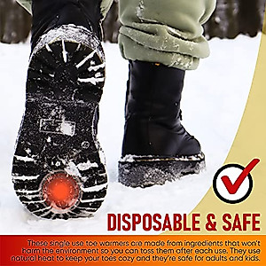 Toe Warmers (45 Pairs) - Up to 10 Hours of Heat, Easily Apply with Adhesive - Ultra Thin, Easy, All Natural - Air Activated, Odorless Hot Toe Warmers - Sport Temp (45)