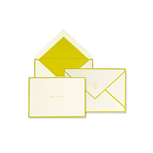 Kate Spade New York All Occasion Card Set of 15 with Blank Interior and Lined Envelopes, Colorblock