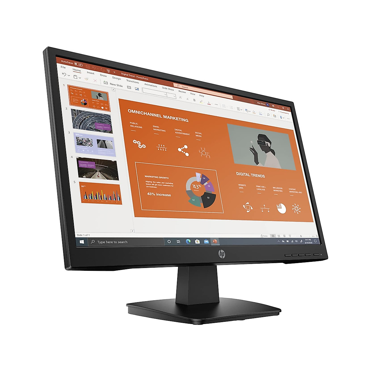 HP P22va G4 21.5 inch 1080P Computer Monitor, Full HD Anti-Glare VA Display, 3000:1 Contrast Ratio, HDMI, VGA, VESA Mount, Low Blue Light Mode, Ideal for Home and Business, Black (2022 Latest Model)