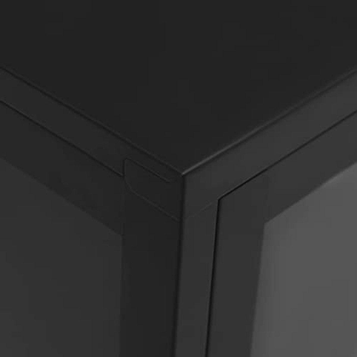 vidaXL Sideboard Black 29.5"x13.8"x41.3" Steel and Glass