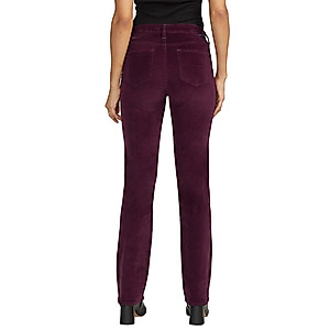 JAG Jeans Petite Ruby Mid-Rise Straight Leg Pants Sangria 10P (29.5" Waist) 30