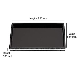 nu steel GB-8PC/SET Giraffe Black Bath Accessory Set for Vanity Countertops 8 Piece Includes Cotton Container, Dish,Toothbrush, Tumbler,soap Lotion,Waste Basket,Tissue Box Holder,Tray-Resin, 8