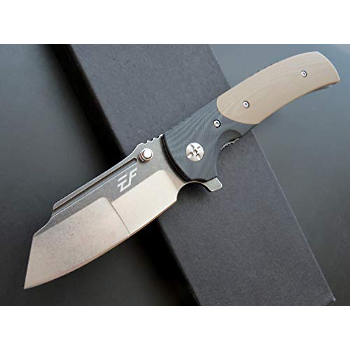 Eafengrow EF69 Pocket EDC Knife with Clip,Flipper Folding Knife for Camping Survival and Outdoor Activities Liner Lock. (EF69-desert)