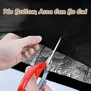 Insulated Air Conditioner Cover for Window Units, 3 Layers Waterproof Insulation Window Ac Cover Black Outdoor AC Protection Covers Dustproof Winter Window AC Cover for Outside Unit 21"L × 15"H × 16"D