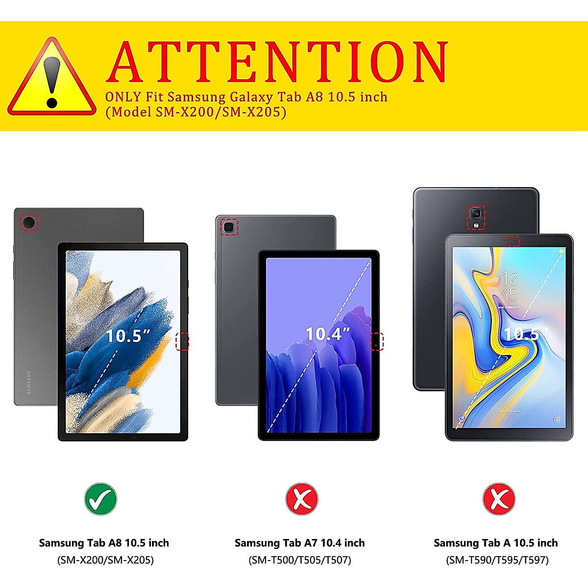 TSQQST Case for Samsung Galaxy Tab A8 10.5" 2022 for Kids Girls with Screen Protector Stand&Hand Strap | Rugged Protective Case for Samsung A8 Tablet SM-X200/X205/X207-Rainbow Pink