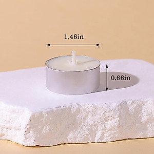 DEVI 6H Soy Wax White Tea Lights Candles 100 Pack Paraffin-Free, Soy Tealight Votive Candles Bulk-6 Hours Long Burning, Unscented Small Tea Candles-Burn Evenly, Candles for Boho Fall Decor