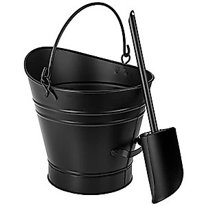 Minuteman International Scoop Coal Hod Pellet Bucket, Black