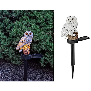 JMDQ Factory Outdoor Owl Solar Powered LED Light Waterproof Garden Decoration, Lawn, Patio, Balcony Lighting, White