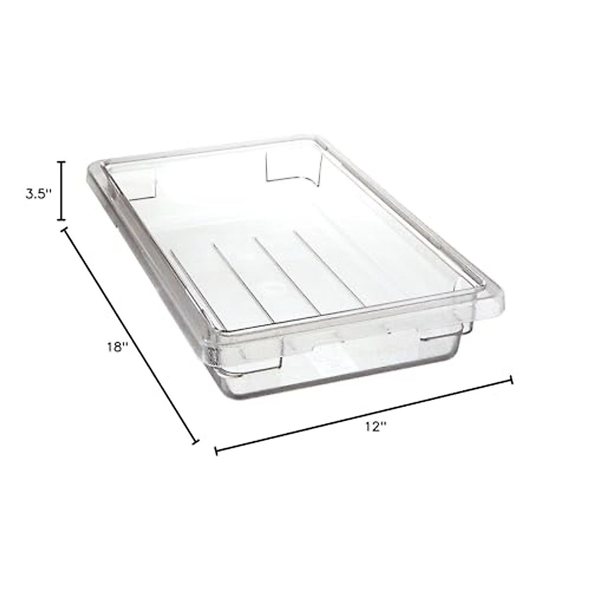 Winco Polycarbonate Food Storage Box, 12 by 18 by 3-1/2-Inch