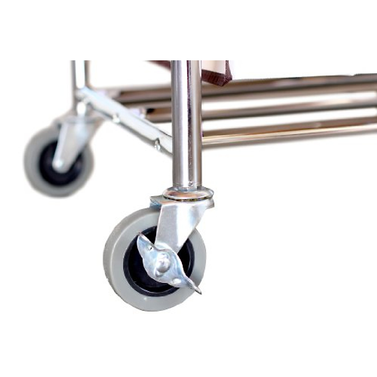 DecoBros Heavy-Duty 3-Bag Laundry Sorter Cart, Chrome