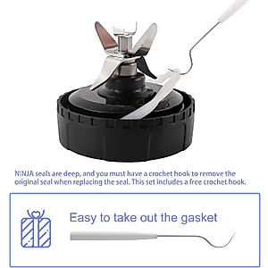 6-Pack Sealing Gaskets 3.2 inch/8.3 cm Rubber Gaskets O-Ring White Replacement Parts for Ninja Professional Blenders BL660 BL770 BL780…