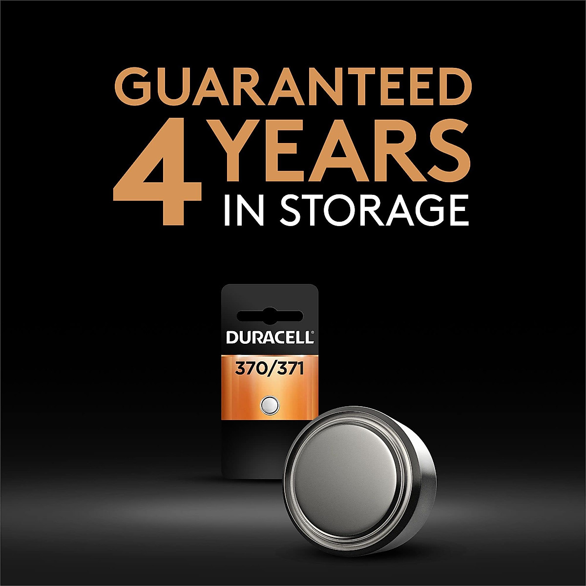 Duracell 370/371 Silver Oxide Button Battery, 1 Count Pack, 370/371 1.5 Volt Battery, Long-Lasting for Watches, Medical Devices, Calculators, and More