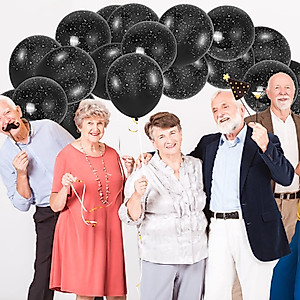 60 Pcs 12 Inch Galaxy Birthday Party Balloons Space Theme Party Balloons Black Latex Outer Space Planet Balloons Birthday Party Decorations Space Themed Party Supplies for Teens and Adult